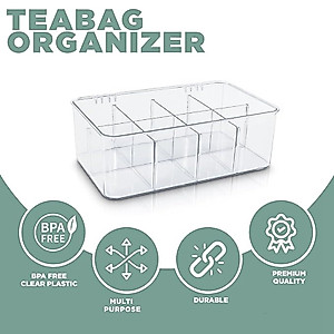 Generic Fridge Organizer Pull-Out Bins with Handles Large Clear Food Container with Removable Dividers Refrigerator Storage box Divided Produce Pantry Kitchen (2pcs)