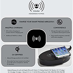 Adesso Oliver Wireless Charging Shelf Floor Lamp