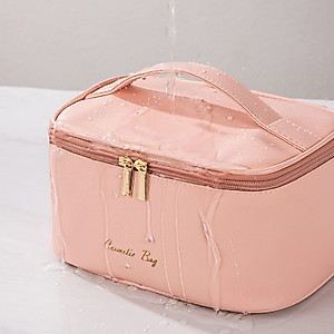 KITENROM Preppy Makeup Bag Small Cosmetic Bags for Women Little Pouch Toiletry Organizer Case(Haze Blue)