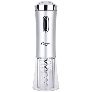 Ozeri Nouveaux II Electric Wine Opener with Foil Cutter, Wine Pourer and Stopper
