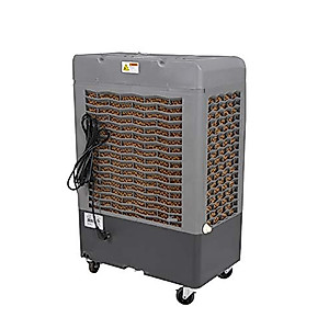 Hessaire MC37M Portable Evaporative Cooling Fan for Indoor/Outdoor High Temperature Low Humidity Environments, 3100 CFM, 950 sq. ft., 3-Speed Fan, 120V, 59 dB, Gray