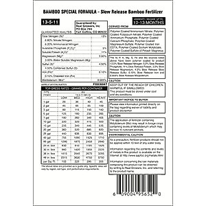 Bamboo Special 12 Month Control Release 13-5-11 High Nitrogen Fertilizer - 2 Pound Package