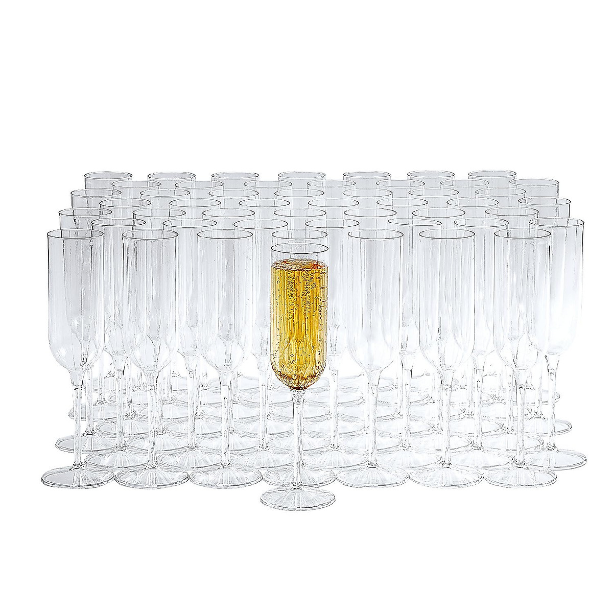 Fun Express Clear Plastic Champagne Flutes Bulk 50 Ct