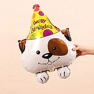 Dog Birthday Party Supplies Balloons | Perfect Puppy Bone Decorations for Lets Pawty, Woof, Birthday or Pet Adoption Parties | Mylar Foil Pet Themed Balloon Decor for Boy or Girl Dogs