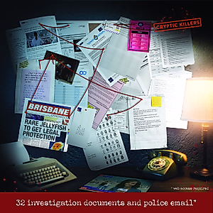 Unsolved Murder Mystery Game - Cold Case Files Investigation - CRYPTIC KILLERS - Detective Clues/Evidence - Solve The Crime - Individuals, Date Nights & Party Groups - Murder of a Marine Biologist
