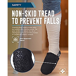 Doctor's Select Leg Cast Sock Cover - Non Slip Adjustable Cast Socks over Cast for Women and Men | Foot Cast Toe Cover Socks