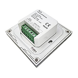 LAZIRO Led Strip Dimmer DC 12-24V 4A*3CH 12A Output Led Single Strip Dimming Wall Mounted RF Wireless Remote Led Dim ON Off Switch (Color : T1-K Panel)