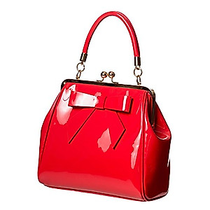 Dancing Days American Vintage Rockabilly Retro 50s Top Handle Bag Handbag (Red)