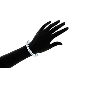 ARGENTO REALE 925 Sterling Silver Necklace Italian Handmade 4MM-10MM Bead Ball Chain Bracelet and Necklace for Women, Silver Bead Bracelet, Womens Silver Bracelets