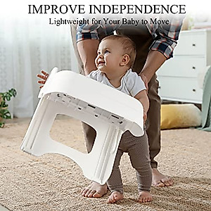 Geetery 2 Step Stool for Kids Toddler Step Stool with Handles and Slip Resistant Soft Grips for Bathroom Sink and Potty Training, Foldable and Integral Kitchen Stool Helper