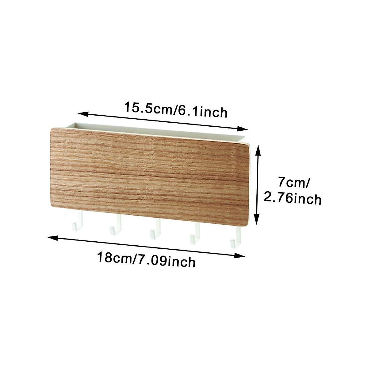 Saycker 5 Hooks Wall Decorative Key Rack with Key Hooks Wall Mail Organizer for Entrances, Hallways, Kitchens, Offices and Farmhouses Key Rack Organizer(Free Installation Tools)