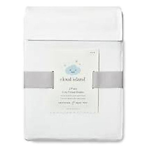 Fitted Jersey Crib Sheet - Cloud Island 2 Pack (White), 80189656