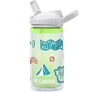 CamelBak eddy+ Kids Insulated BPA-Free Bottle, 14oz Adventure Map