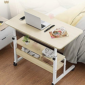 ZHYH Computer Desk Adjustable Portable Laptop Computer Table Rotating Bedside Ergonomic Laptop Computer Table Desk Table/Dressing Table (Color : Black)