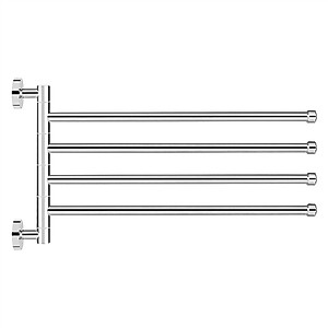 Swivel Towel Rack Wall Mounted, Stainless Steel Bathroom Towel Rack Swing Out Towel Holder 4-Arm Multiple Rotation Towel Rack Space Saving Towel Racks for Bathroom