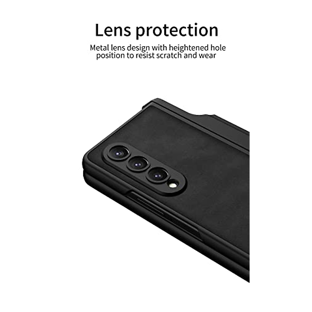 BAILI Samsung Galaxy Z Fold4 Leather Case with S Pen Holder & Screen Protector,Integrated Shell and Membrane Galaxy Z Fold4 Case,360° All-Inclusive Cover Attached Kickstand for Galaxy Z Fold 4 Grey