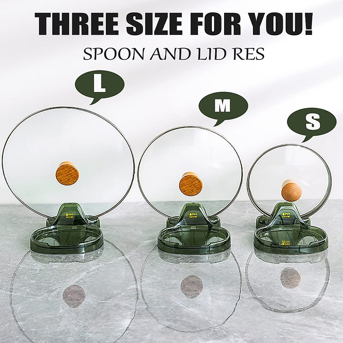 Multifunction Kitchen Spatula Rack, Versatile Pot Lid Ladle Holder, Heat-Resistant Cooking Spoon Holder, Spoon and Lid Rest, Kitchen Spoon Rest/Spoon Holder for Stove Top (3Pcs)