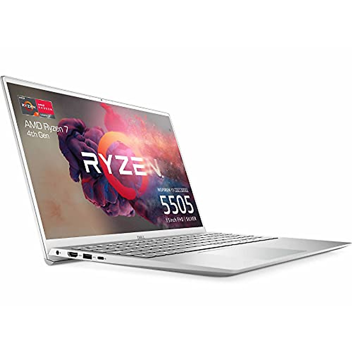 Dell Inspiron 5505 Laptop AMD Ryzen(TM) 7 4700U 8GB DDR4 256GB M.2 PCIe NVMe Solid State Drive 15.6-inch FHD (1920 x 1080) Anti-Glare LED Backlight Non-Touch Narrow Border WVA Display