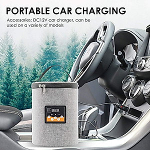 Rinme Portable Baby Bottle Warmer - Car Milk Bottle Warmer Portable Baby Bottle Bag, Bottle Warmer Meal Box Warmer for Baby Milk Portable Baby Bottle Warmer, for CarHomeTravelingCamping