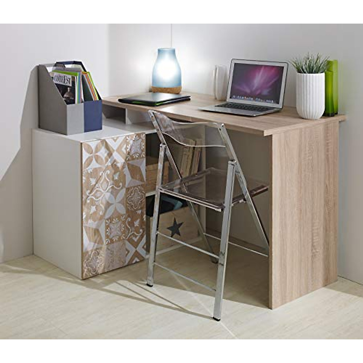 Christelle Office Home Modern Writing Computer Corner Desk l Shape