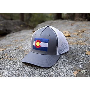 International Tie Colorado Hat for Men and Women – Colorado State Flag Themed Adjustable One Size Trucker Cap, Baseball, Snapback, Hat Mesh Back with an Embroidered Patch
