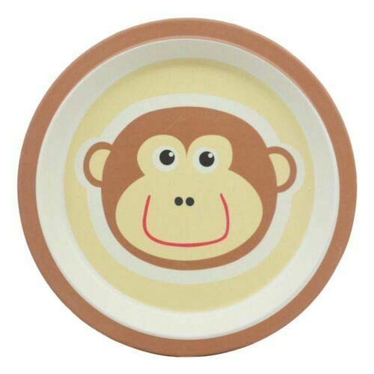 Ebros Whimsical 5 Piece Dinnerware Set for Kids Children Toddler Baby Made of No BPA Eco Friendly Organic Bamboo Fiber Fork Spoon Plate Bowl and Cup Essentials (Jungle George Monkey)
