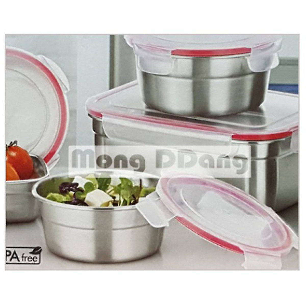 [KITCHEN FLOWER] Stainless Steel SS Storage Airtight container Set 14P (Including Lids) BPA Free
