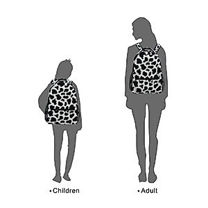 LAMISTY Girls School Bags Kids Backpack for Boys Girls Elementary Preschool School Bag Toddler Book Bags Water Resistant Casual Daypack for Travel with Bottle Side Pockets( Black Cow Backpack)