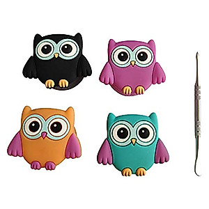 Gentcy Silicone Owl Design 12ml Silicone Container Jars Storage Concentrate 3pcs