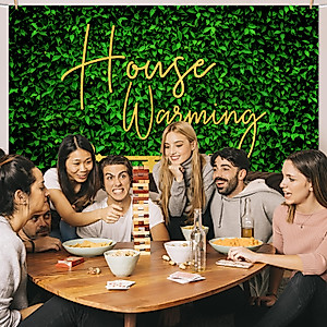 Avezano Housewarming Backdrop Green Leaves Background for New House Party Decorations House Warming Party Decorations Sweet Home Photography Background Photo Booth Props Supplies (7x5ft)