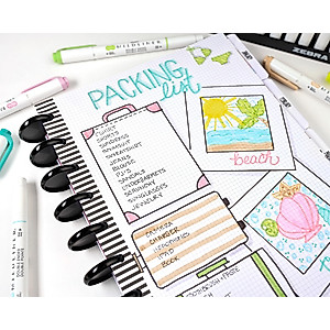 Zebra Pen 78101 Mildliner Double Ended Highlighter Set, Broad and Fine Point Tips, Assorted Fluorescent and Cool Ink Colors, 10-Pack