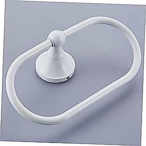 Angoily 3pcs Hook Rod Home Heavy Hanger Storage Holders Round Mounted Hanging Copper Accessories Circle Paper Shop Showers Wall-Mounted Kitchen Bar Hand Towels Shelf Bathroom and Adhesive