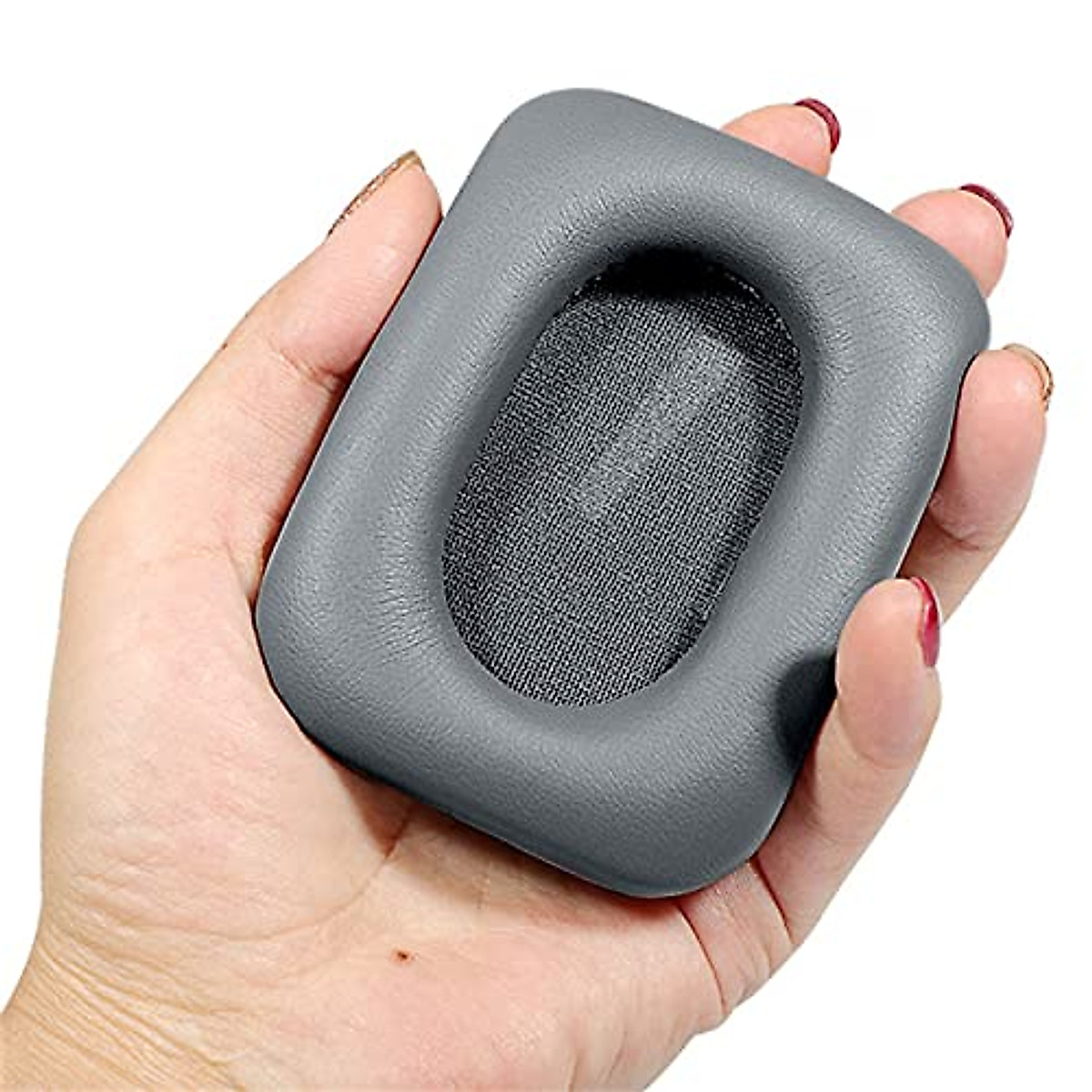 Replacement Earpads Protein Leather Ear Pads Cushions Cover Repair Parts Compatible with Monster Inspiration Over-Ear Headphones (Grey)