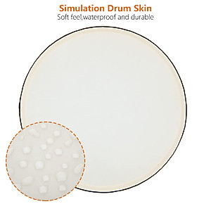 DAJAVE 4 Pack Hand Drums with Drum Stick 4Inch 6 Inch 8 Inch 10 Inch, Percussion Wood Frame Drum with 4 Sticks, Musical Instruments for Drums Beginners for Home School Party Supplies