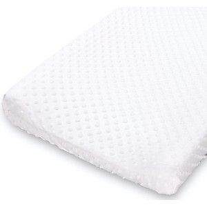 The Peanutshell Plush Minky Changing Pad Covers for Baby Boys or Girls | 2 Pack Set in Unisex Grey & White