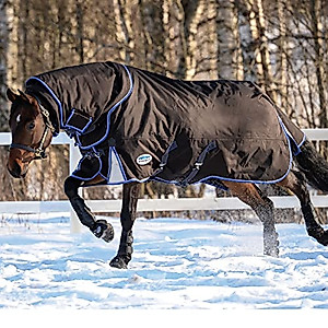 Weatherbeeta ComFiTec Ultra Cozi II Detach-A-Neck Heavy - Charcoal/Blue/White - 81"