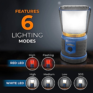 LFI Lights | Rugged Emergency Lantern for Power Outages, Storms, Survival Kit | Up to 200 Hrs of Light| Charges Cell Phone | Rechargeable Battery | Water Resistant | 6 LED Modes | 2 Pack | RZLPRF-R3L