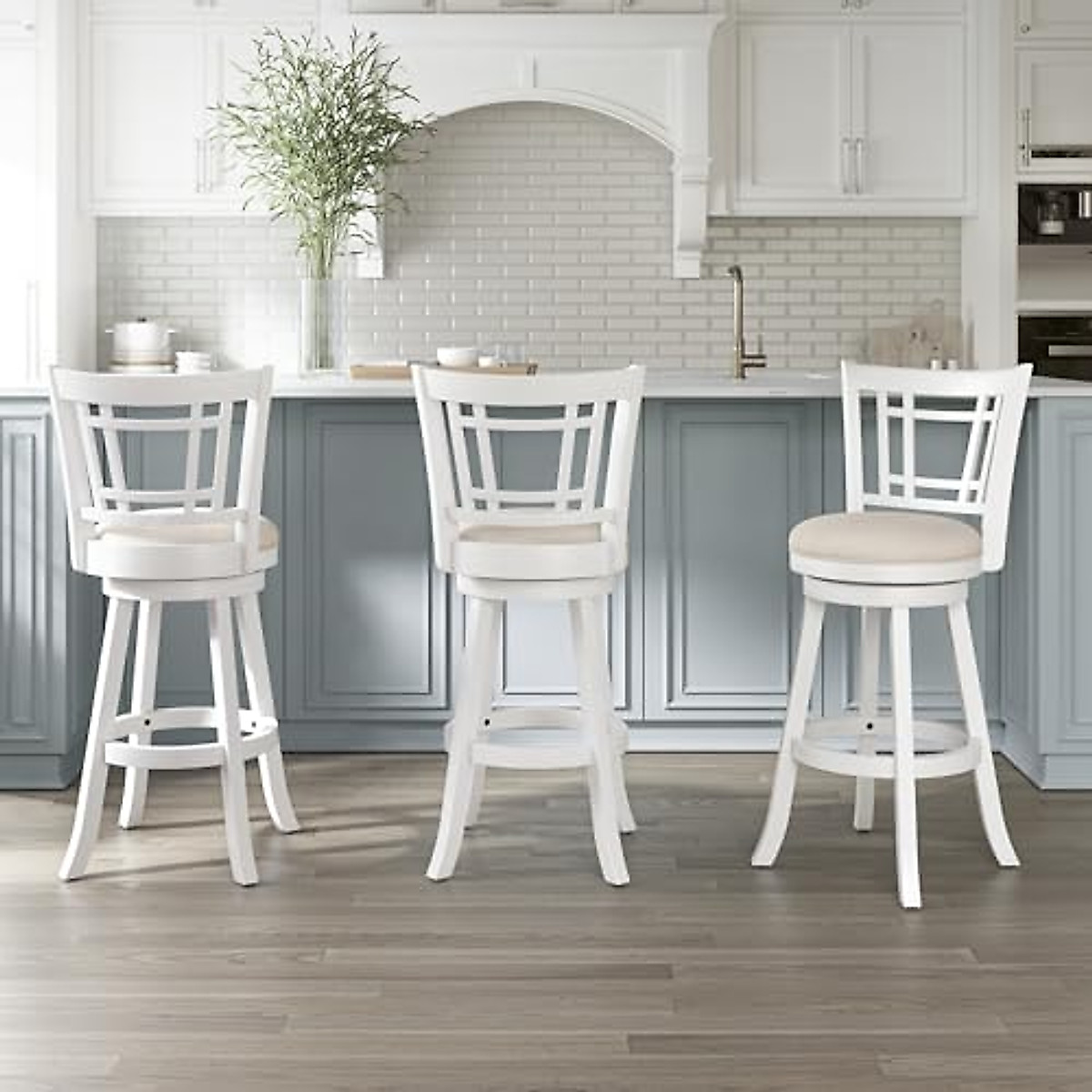 Hillsdale Fairfox Swivel Bar Stool, Barstool, White