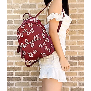 Kate Spade Chelsea Medium The Little Better Nylon Backpack Deep Berry Floral