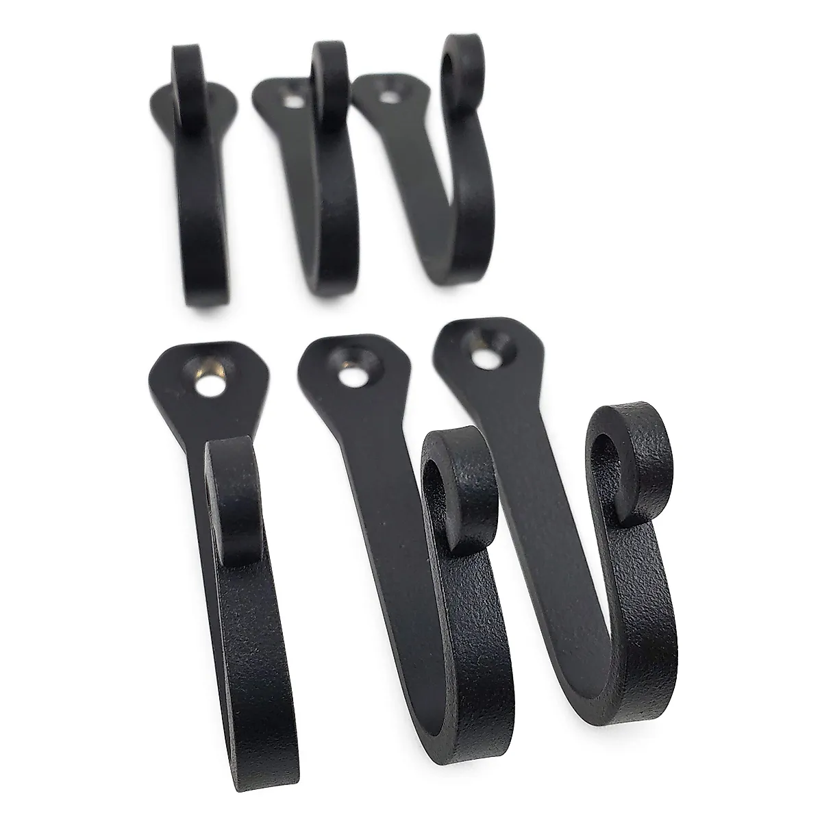 Claimed Corner - Cast Iron Wall Mounted Coat Towel Hat Scarf Bag Hook - 5 Pack (Multi Purpose (Black))