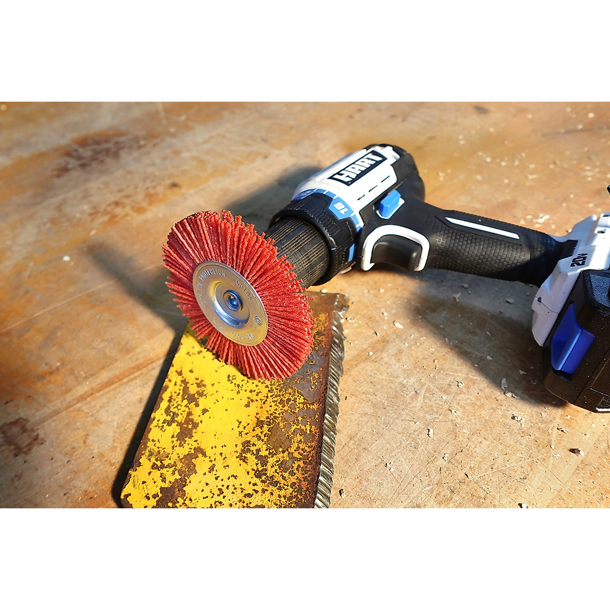 Century Drill & Tool 77441 4" Nylon Radial Brush, 80 Grit