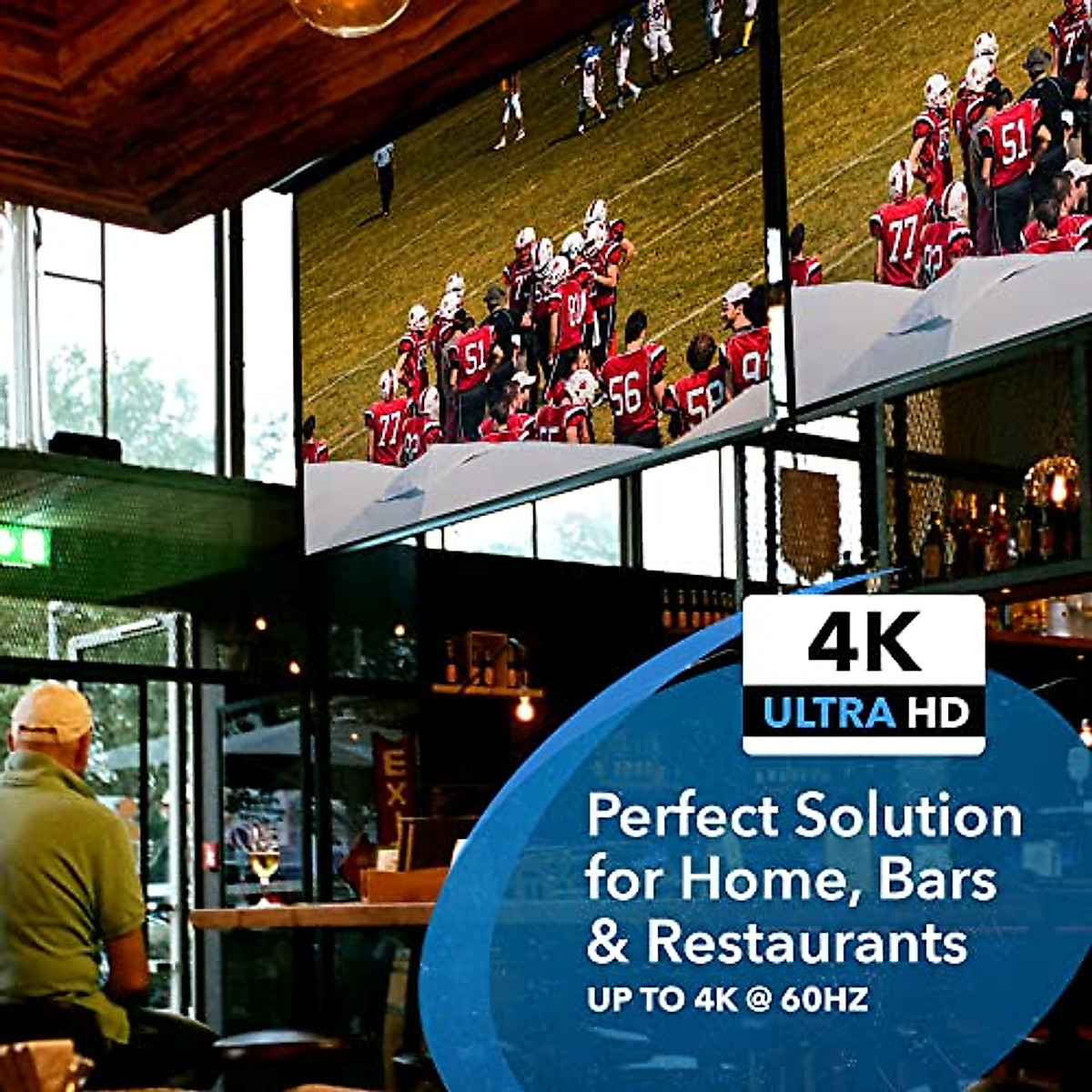 OREI 1x2 2.0 HDMI Splitter with Scaler Audio Extractor 2 Ports with Full Ultra HDCP 2.4K at 60Hz & 3D Supports EDID Control - UHDS-102A