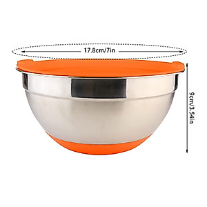 Food Storage Containers Set with Easy Snap Lids ,Free with Free Labels & Marker.with Airtight Lids - Reusable & Leftover Lunch Boxes - Leak Proof & Microwave Safe. Stainless Steel Metal Bowls Colorful Non Slip Bottoms Ideal For Space Saving