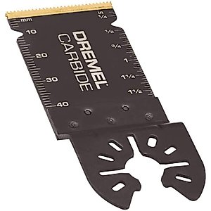 Dremel MM485B 3-Pack Carbide Oscillating Tool Blade Kit, Flush Cut Blades Ideal for Cutting Wood and Metal - Universal Quick- Fit System Fits Bosch, Makita, Milwaukee, and Rockwell , Black