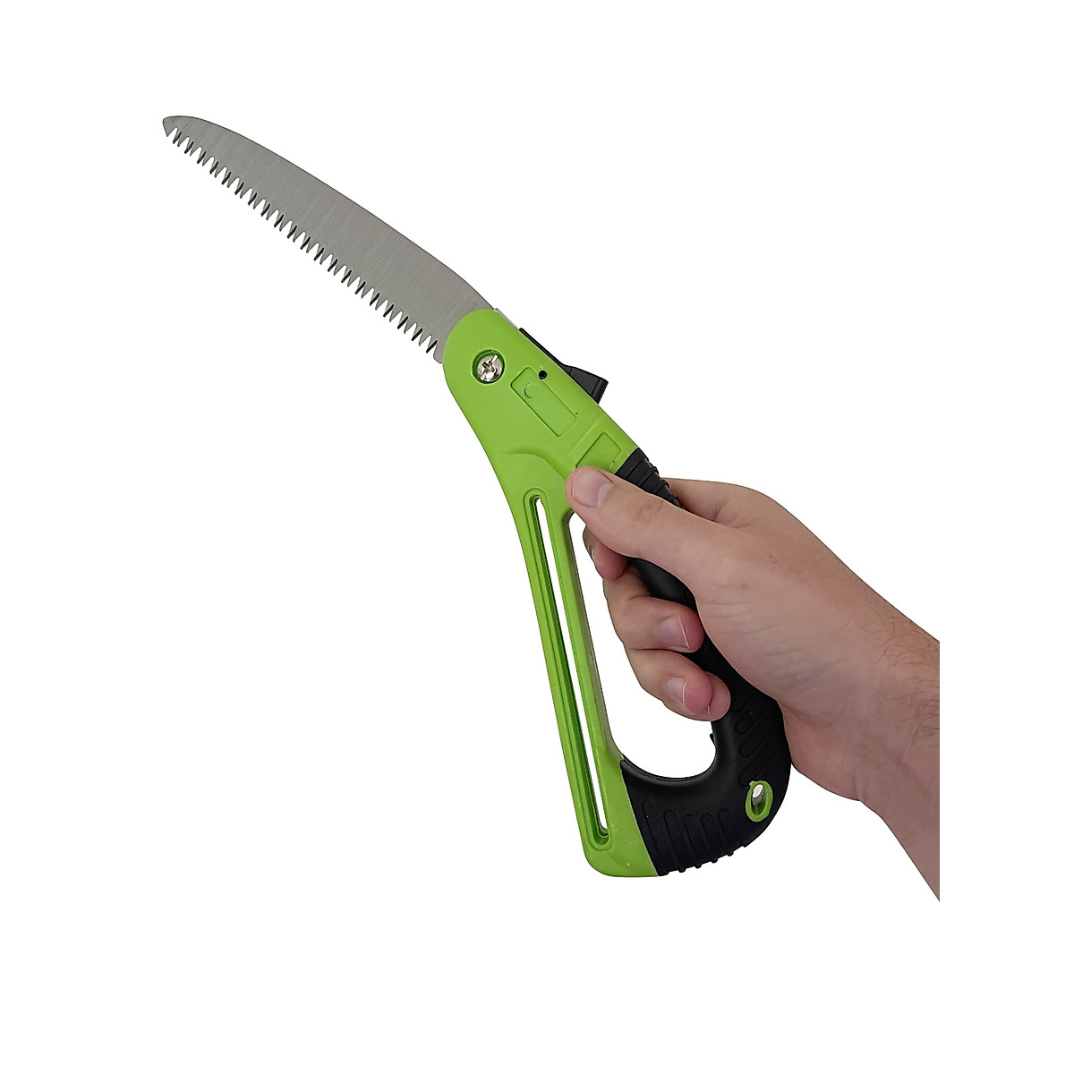 Garden Guru Folding Pruner Saw with Ergonomic Handle & Safety Lock – Non Slip – Rust Resistant Hardened Steel – Professional Grade Sawtooth Blade – for Pruning Trimming Camping Clearing
