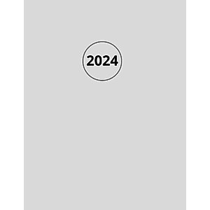 daily diary 2024: daily planner 2024 One Page Per Day from January 2024 - December 2024 with months tab (with gray cover)