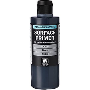 Vallejo Black Primer Acry-Poly 200ml Paint