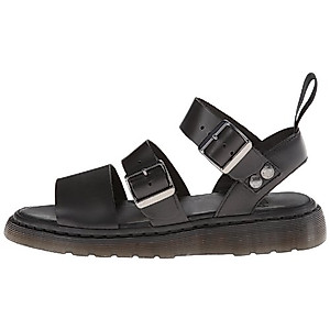 Dr. Martens mens Gryphon Gladiator Sandal, Black, 10-10.5 US