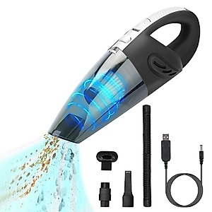 KOCASO Portable Handheld Vacuum Cleaner Automative Vacuum Cordless Rechargeable with High Power and Strong Suction Mini Lightweight Car Vacuum Cleaner Wet Dry for Dust,Car,Home, Pet Hair