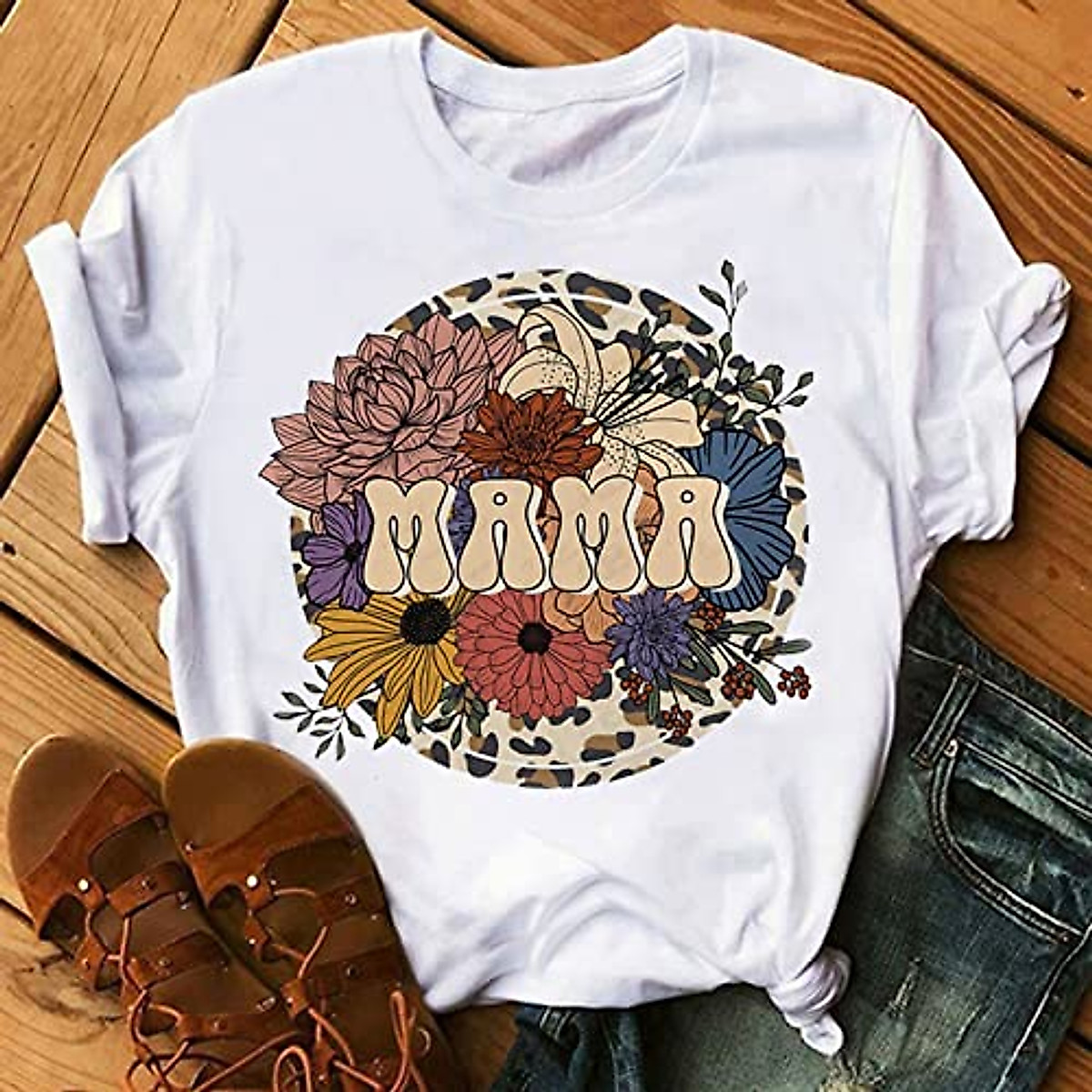 Mother's Day Party Supplies Regalo para El De Las Madres Vintage Clothes Purple Shirt for Women Cropped Graphic Tees for Women